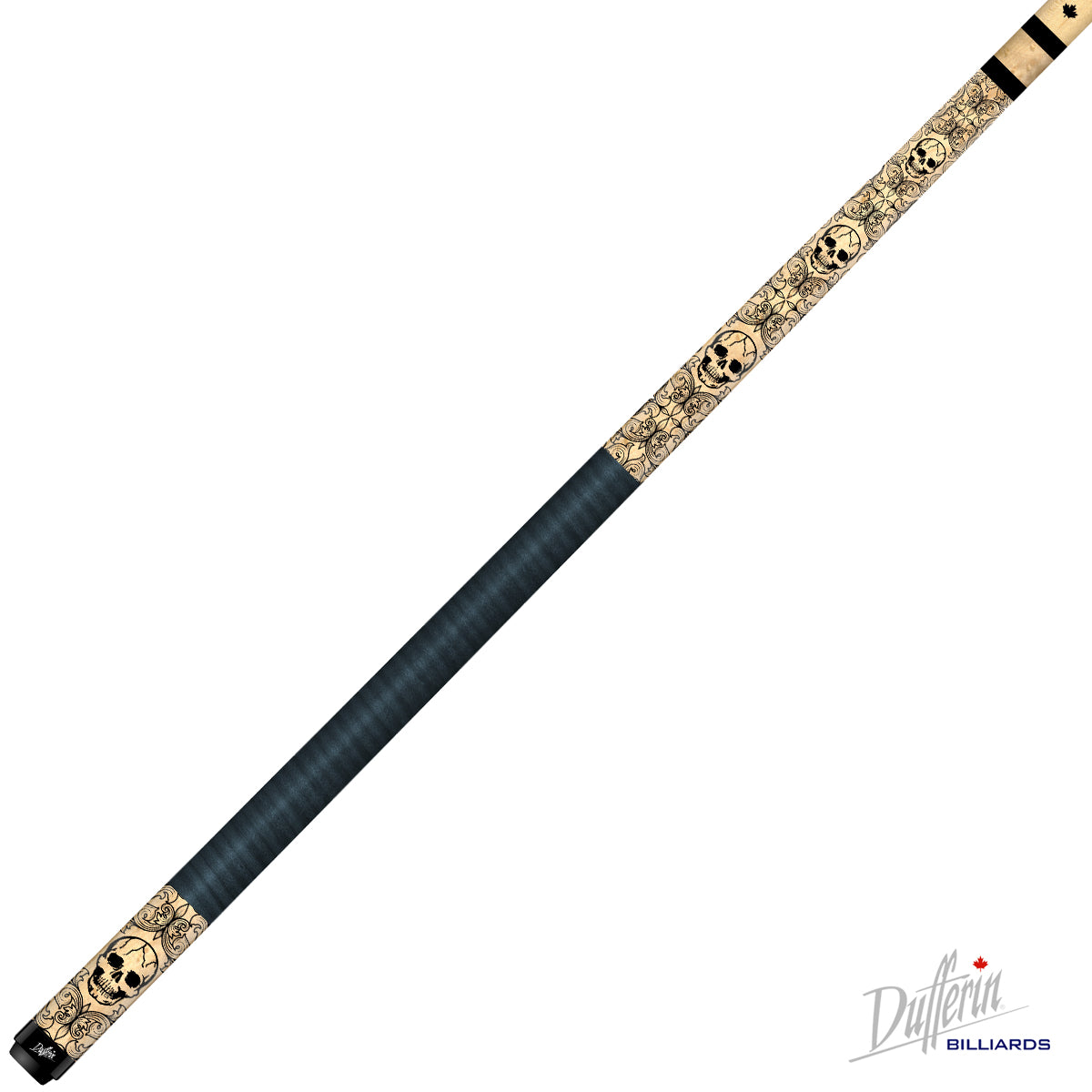 DUFFERIN POOL CUE REBEL LASER ETCH SERIES D582 – BLACK LEATHER GRIP WI ...
