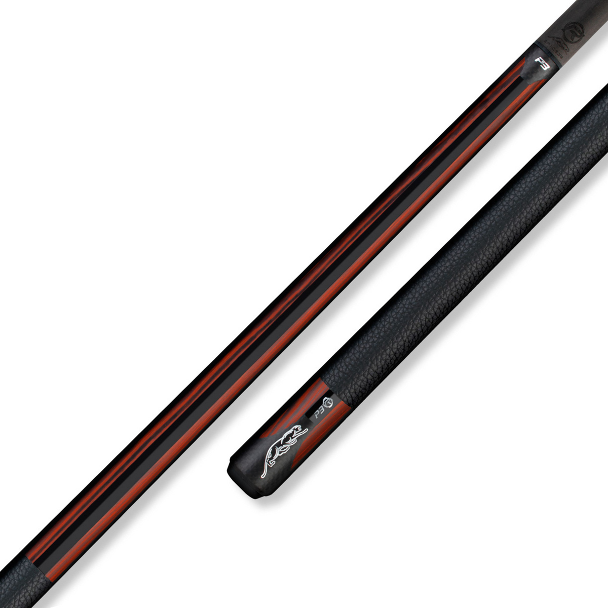 PREDATOR P3 REVO RED TIGER POOL CUE WITH LUXE LEATHER WRAP (SHAFT NOT ...