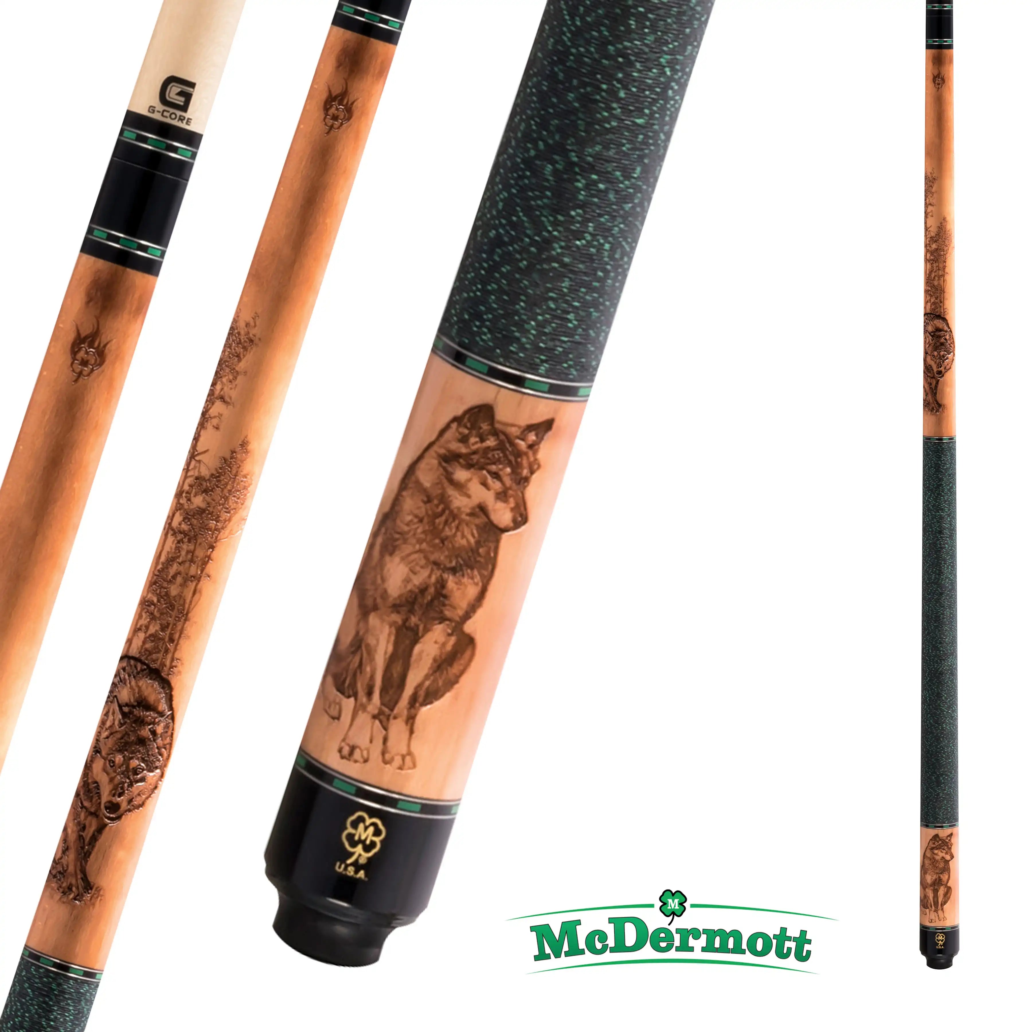 MCDERMOTT POOL CUE G-SERIES G338 WOLVES 12.5MM 19OZ – Canada Billard