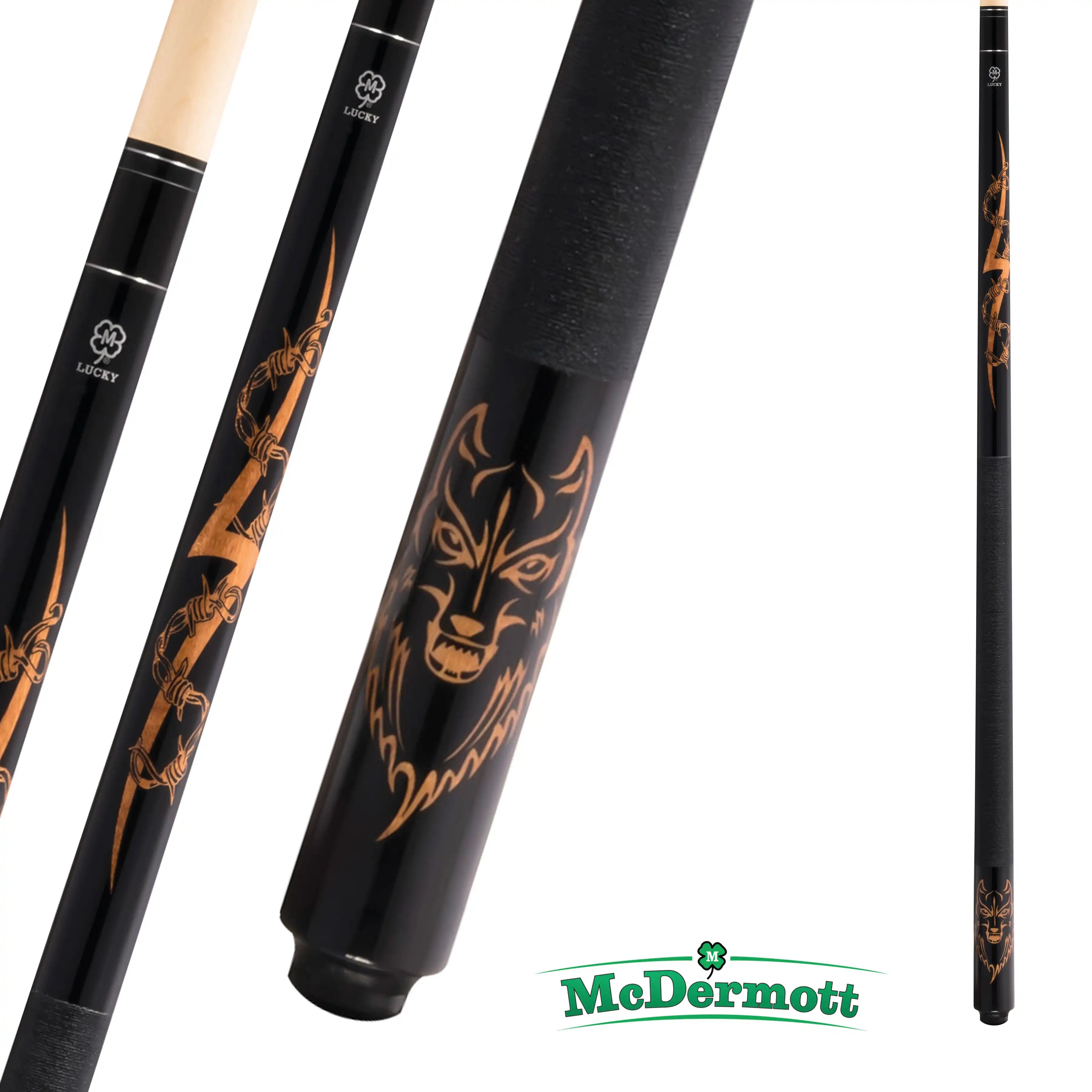 MCDERMOTT POOL CUE LUCKY SERIES L49 BLACK AND GOLD 13MM 19OZ – Canada ...