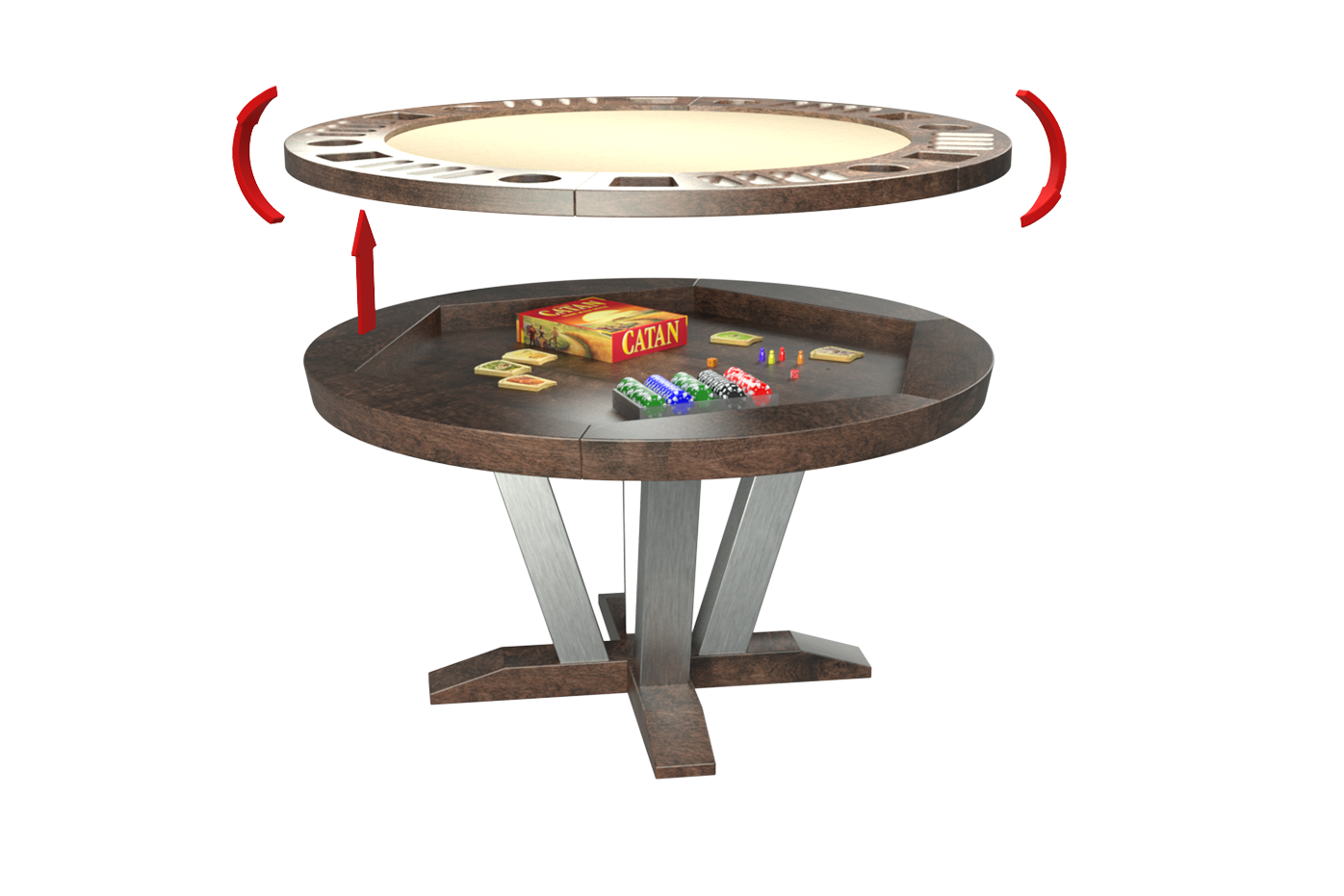 RIVER STAINLESS ROUND GAME TABLE – Canada Billard