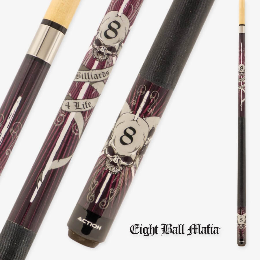 POOL CUE ACTION EIGHT BALL MAFIA - RED SKULL – Canada Billard