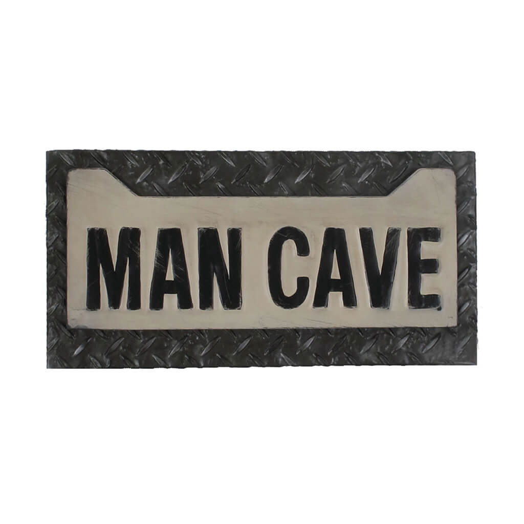 METAL-SIGN-MAN CAVE LICENSE PLATE – Canada Billard