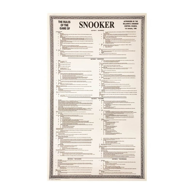 RULES OF SNOOKER – Canada Billard